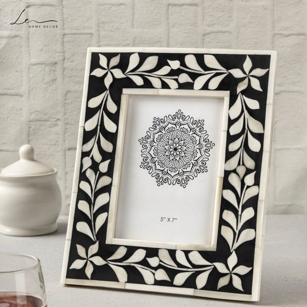 Bone Inlay Picture Frame - Black – Le Home Decor